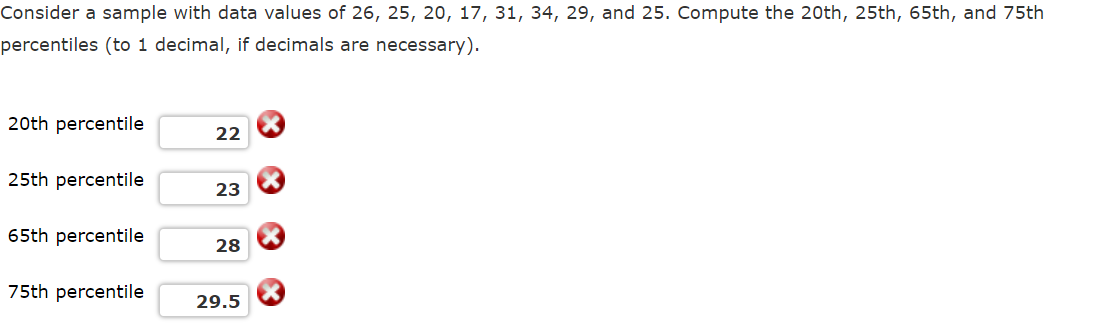 Solved Consider a sample with data values of | Chegg.com