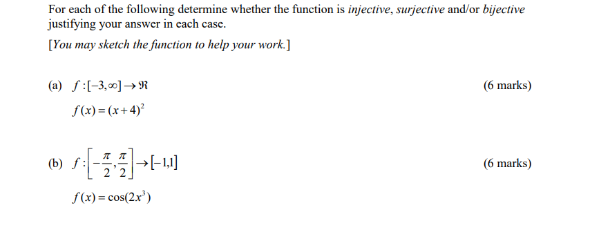 Solved For each of the following determine whether the | Chegg.com