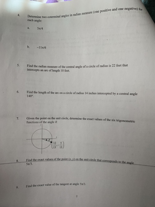 Solved MATH 113 PRECALCULUS II LAB 2: PRACTICE 4.1-4.4 Name: | Chegg.com