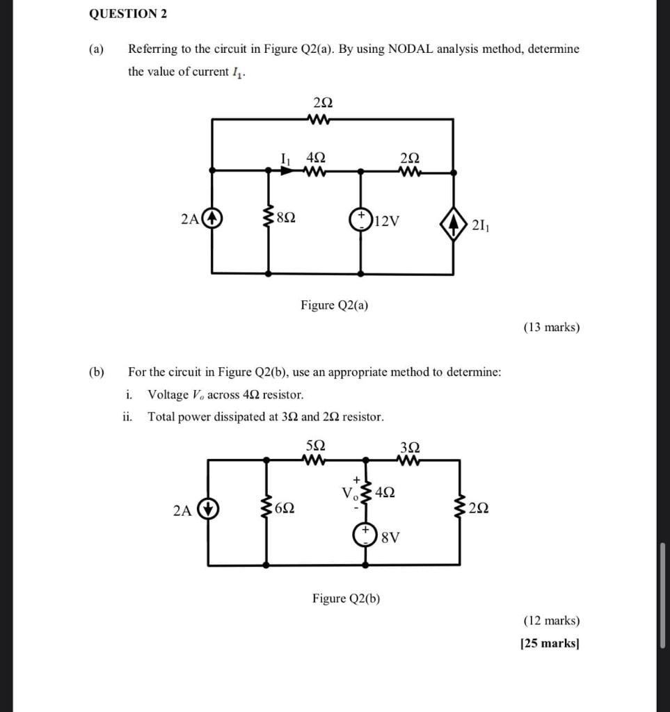 Solved QUESTION 2 (a) Referring to the circuit in Figure | Chegg.com