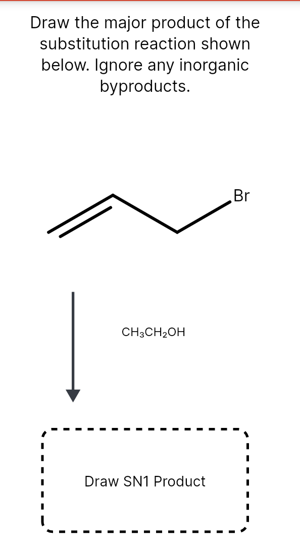 Solved Draw The Major Product Of The Substitution Reaction