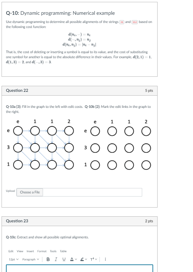 Q 10 Dynamic Programming Numerical Example Use 