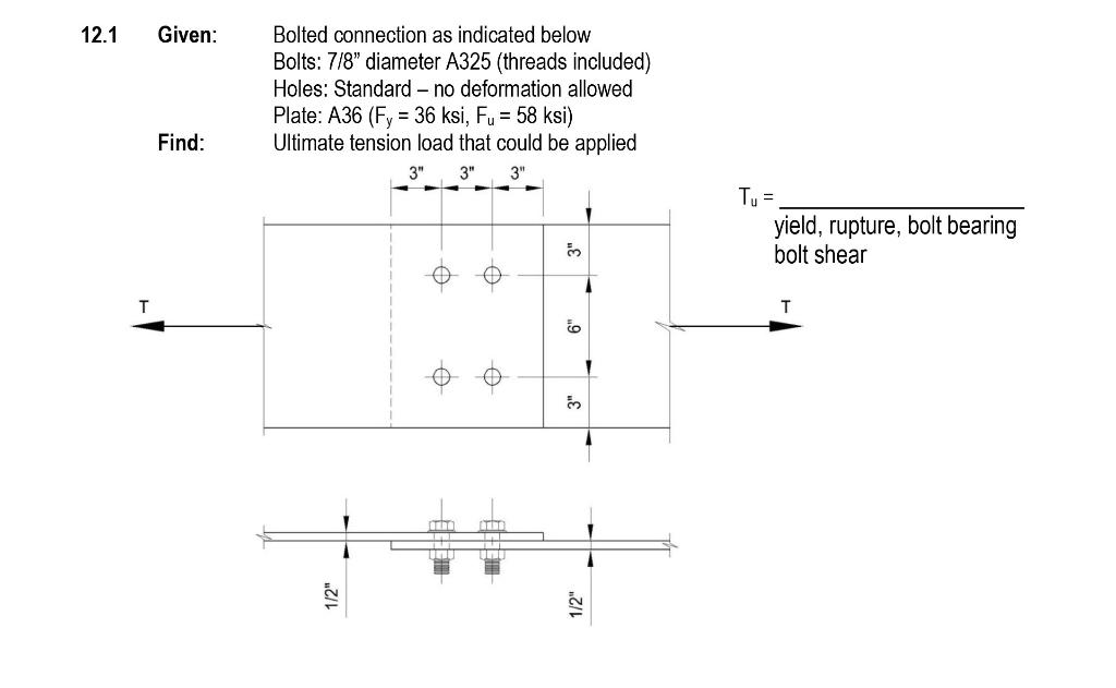 Solved The Slip-critical Bolted Connection Is Shown, 57% OFF