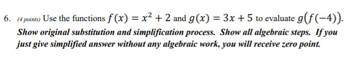 Solved Use the functions 𝑓(𝑥) = 𝑥 2 + 2 and 𝑔(𝑥) = 3𝑥 | Chegg.com