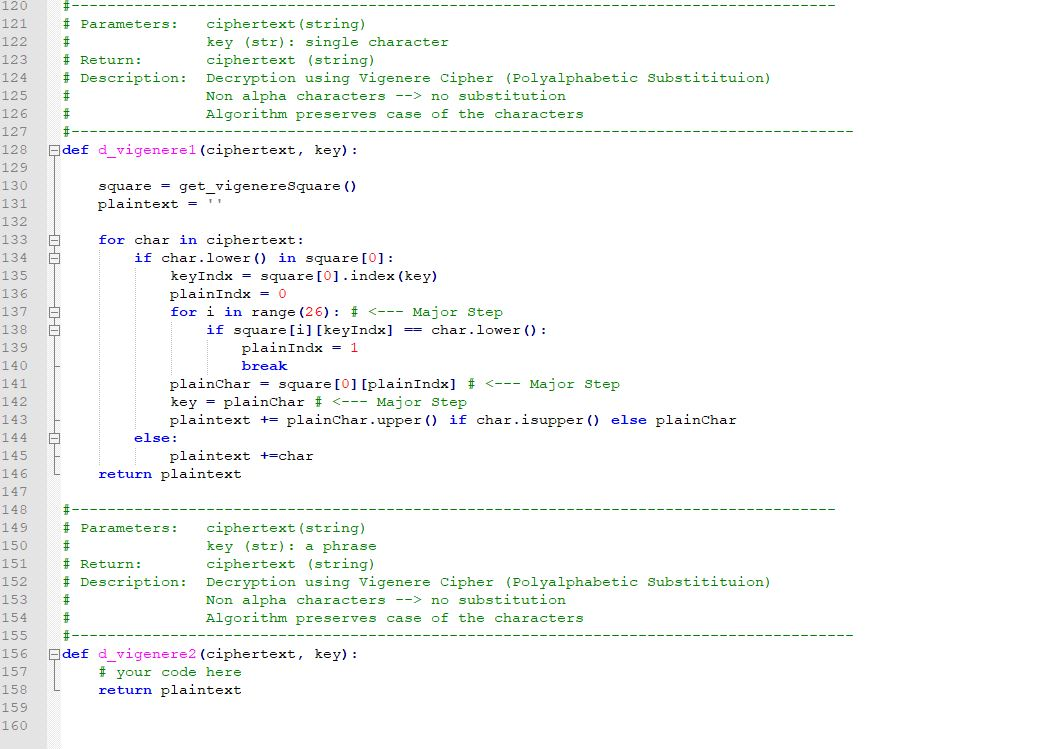 In class, the code for the Vigenere cipher (version | Chegg.com