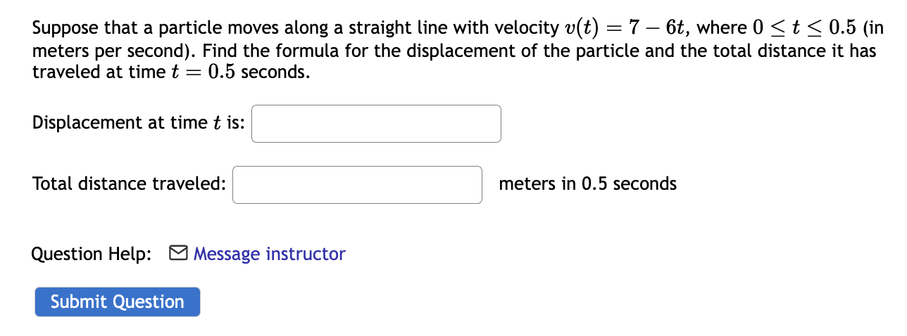 Solved Suppose that a particle moves along a straight line | Chegg.com