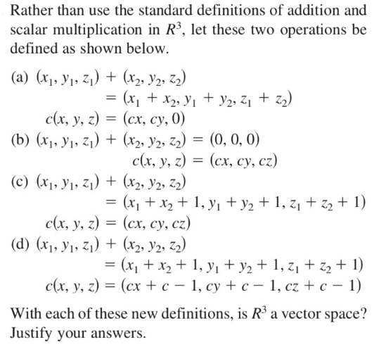 Solved Rather than use the standard definitions of addition | Chegg.com