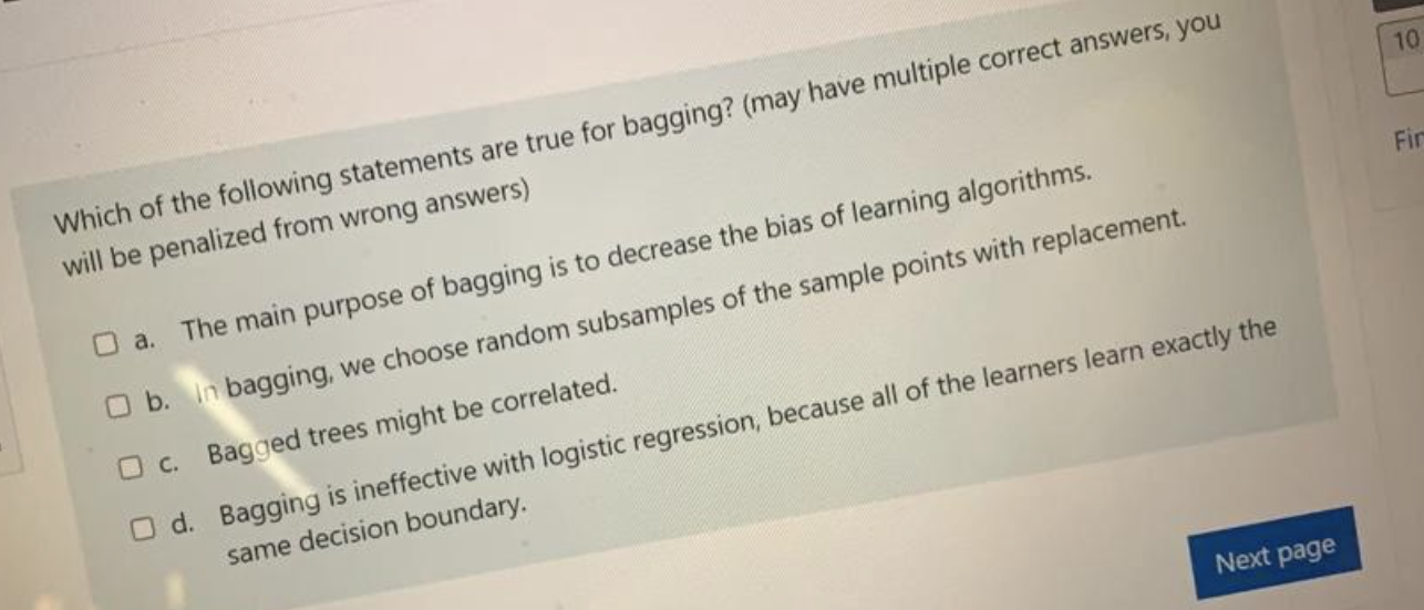 Solved Which of the following statements are true for | Chegg.com