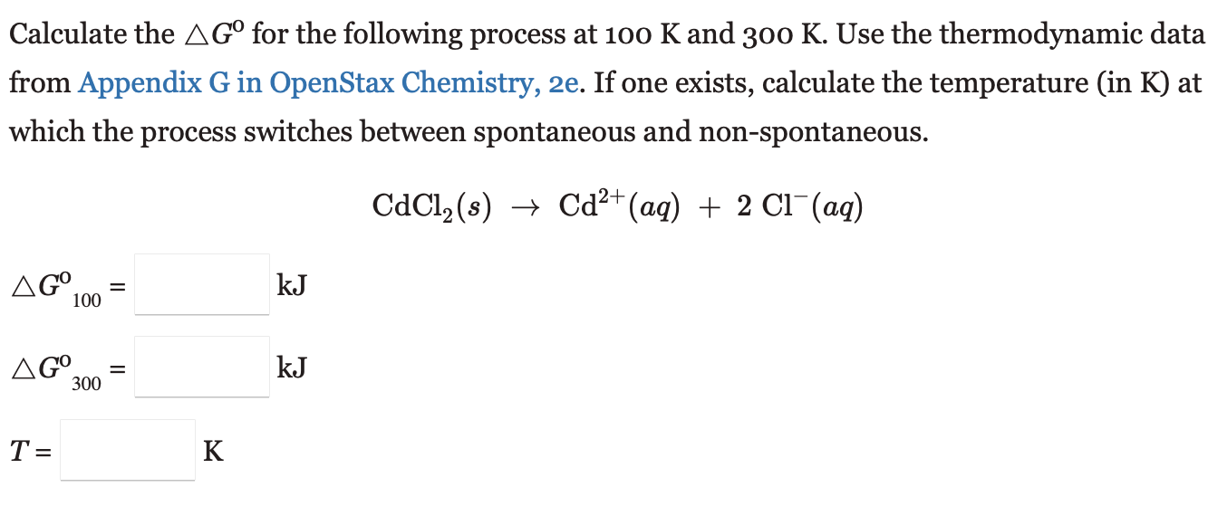 Solved Calculate the G0 for the following process at 100 K | Chegg.com