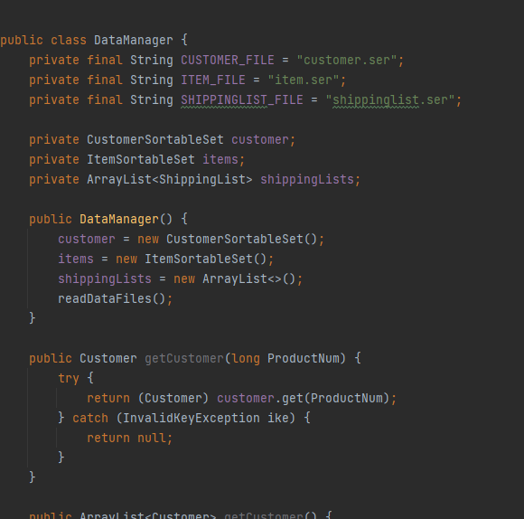 public class DataManager { private final String | Chegg.com