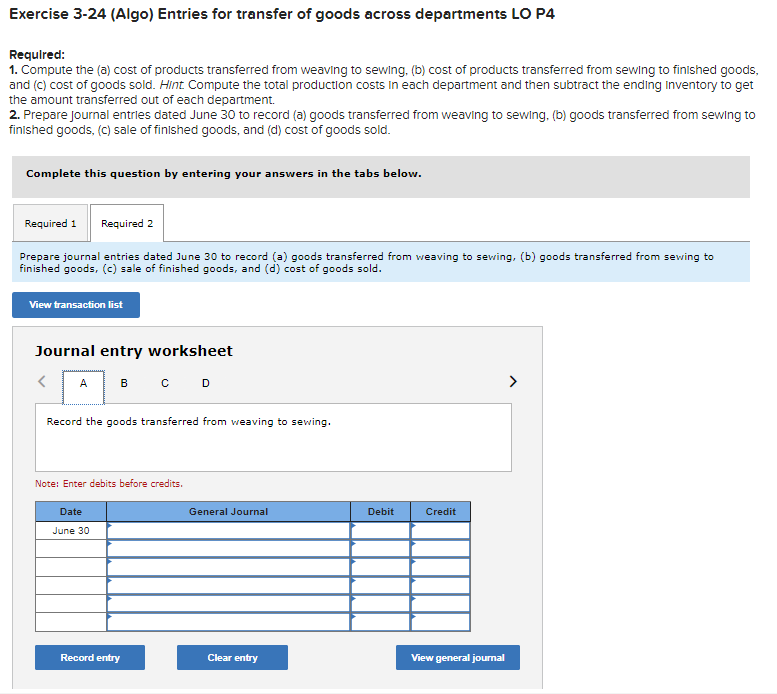 Solved Required information Problem 2-3A (Algo) Computing | Chegg.com