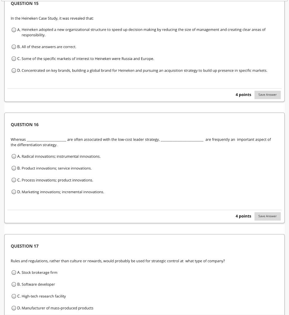 Solved QUESTION 15 In the Heineken Case Study, it was | Chegg.com