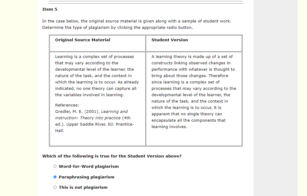 Solved Item 5 In the case below, the original source | Chegg.com