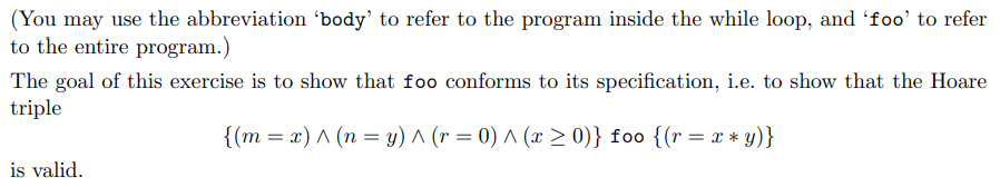 Solved Hello, I have aquestion about the Hoare logic in | Chegg.com