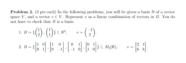 Solved Problem 2. (3 pts cach) In the following problems, | Chegg.com