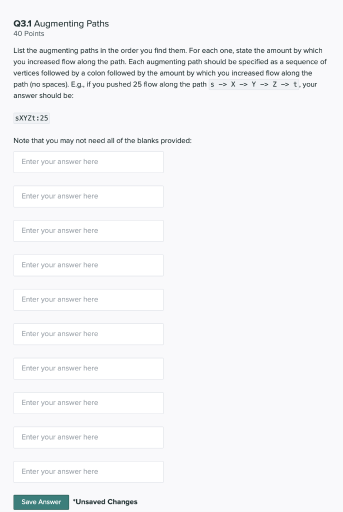 Solved Q3 Edmonds-Karp 48 Points Use Edmonds-Karp to | Chegg.com
