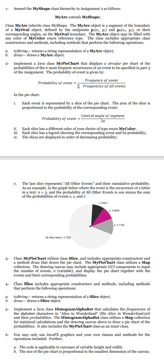 Solved 1- Amend the MyShape class hierarchy in Assignment 2 | Chegg.com