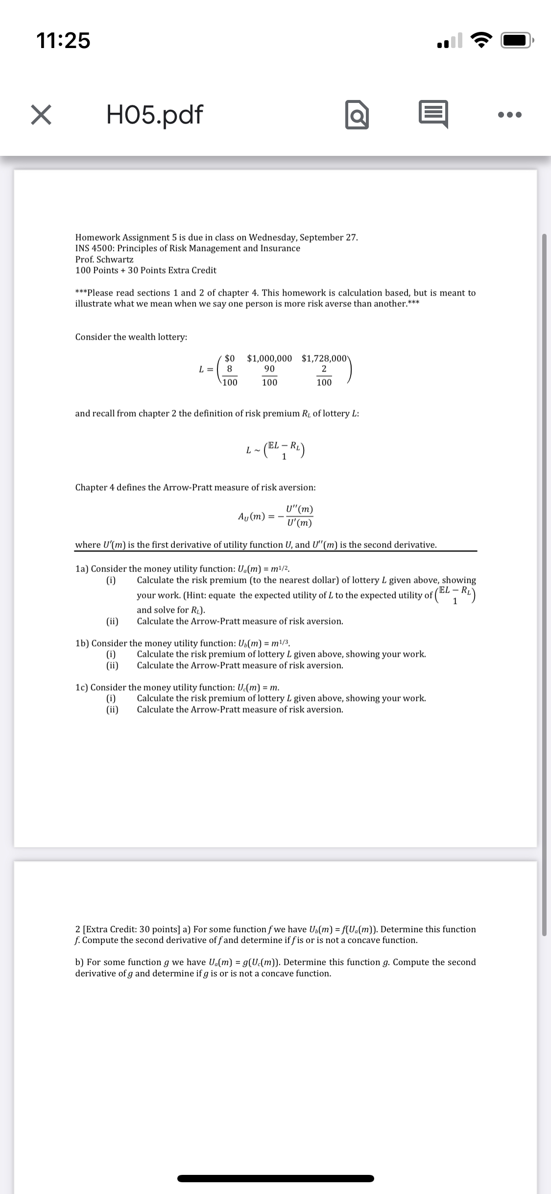 Solved Homework Assignment 5 is due in class on Wednesday, | Chegg.com