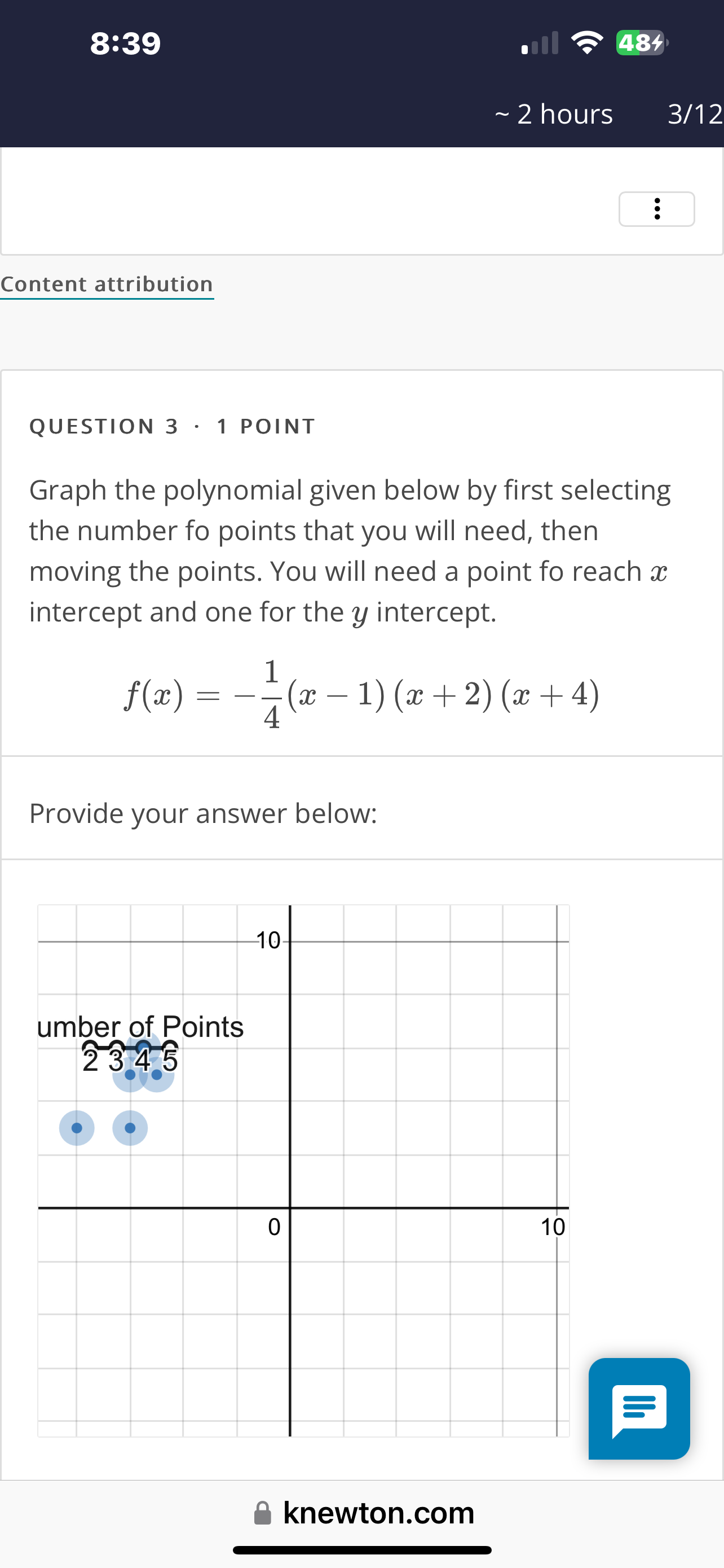 Solved 8:39484∼2 ﻿hours312Content attributionQUESTION 3 - 1 | Chegg.com