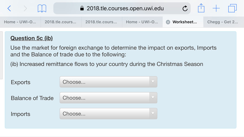 Solved a 2018.tle.courses.open.uwi.edu 「山+0 Home - UWI-O | Chegg.com