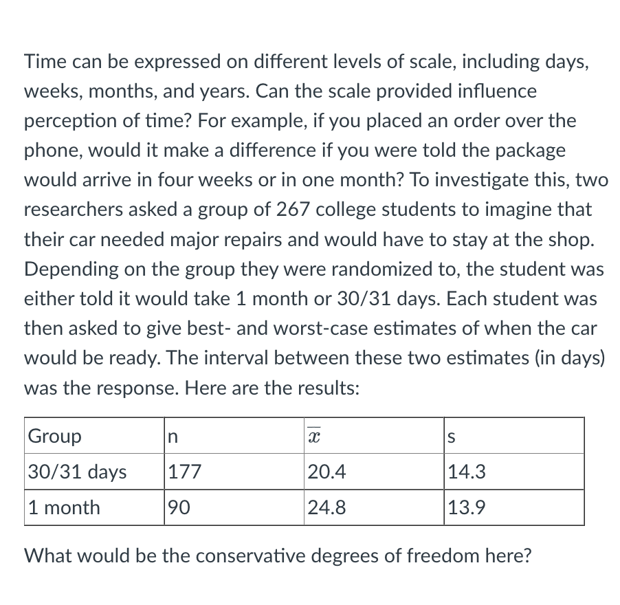 Solved Time can be expressed on different levels of scale, | Chegg.com