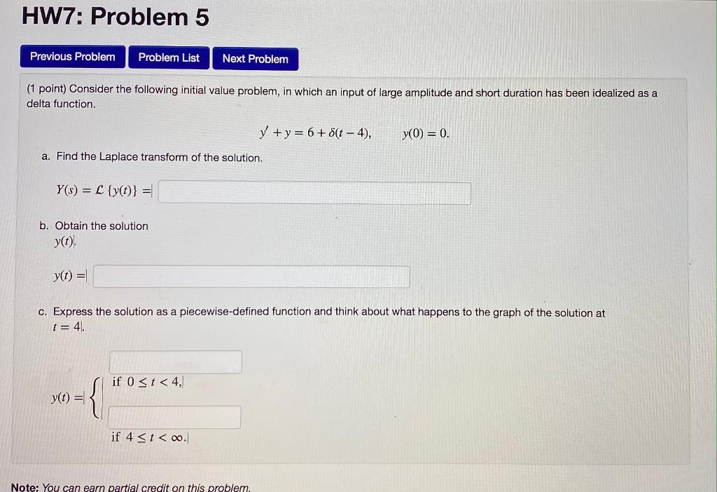Solved HW7: Problem 5 Previous Problem Problem List Next | Chegg.com