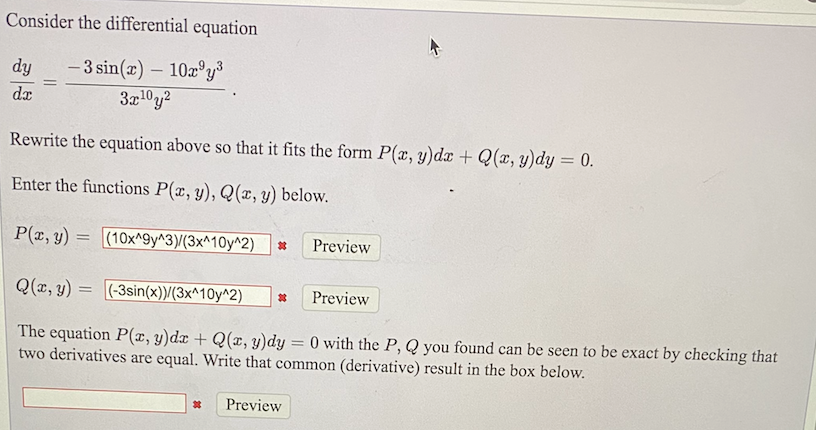 Solved Consider the differential equation dy dc - 3 sin(2) – | Chegg.com