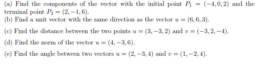 Solved (a) Find the components of the vector with the | Chegg.com
