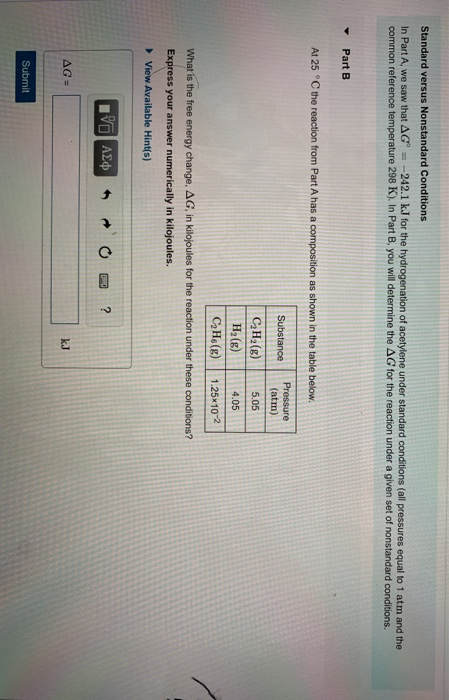 Solved Standard versus Nonstandard Conditions in Part A, we | Chegg.com