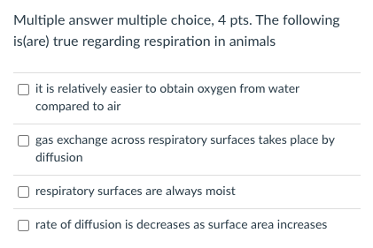 Solved Multiple answer multiple choice, 4 pts. The following | Chegg.com