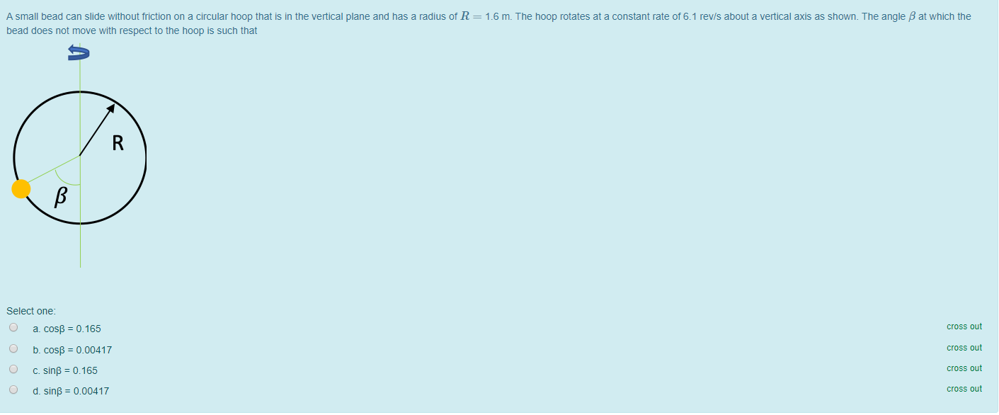 Solved A small bead can slide without friction on a circular | Chegg.com