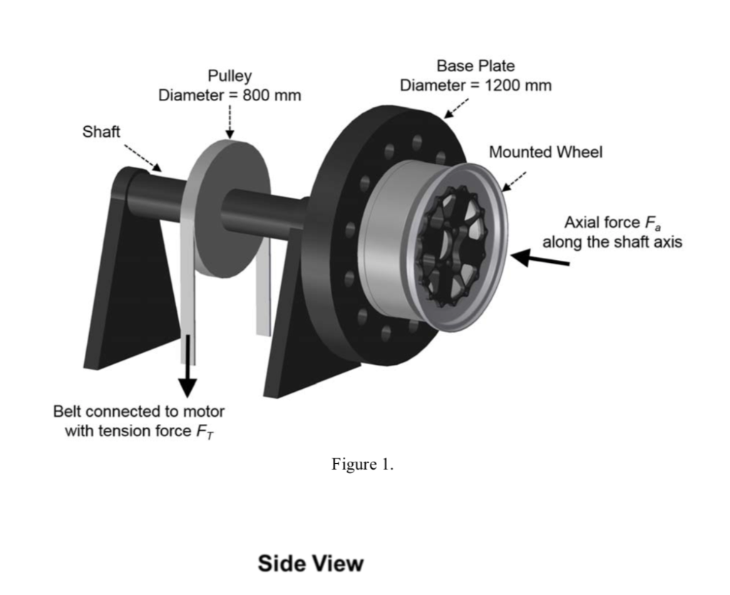 Pulley Diameter = 800 mm Base Plate Diameter = 1200 | Chegg.com