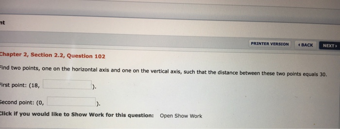 Solved nt PRINTER VERSION BACK NEXT hapter 2, Section 2.2, | Chegg.com