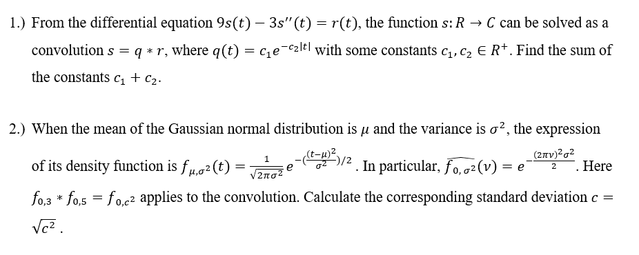 Solved 1.) From the differential equation | Chegg.com