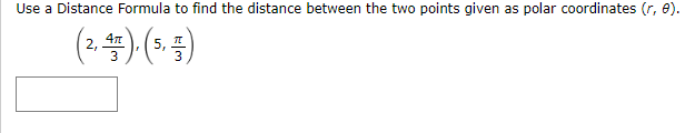 Solved Use a Distance Formula to find the distance between | Chegg.com