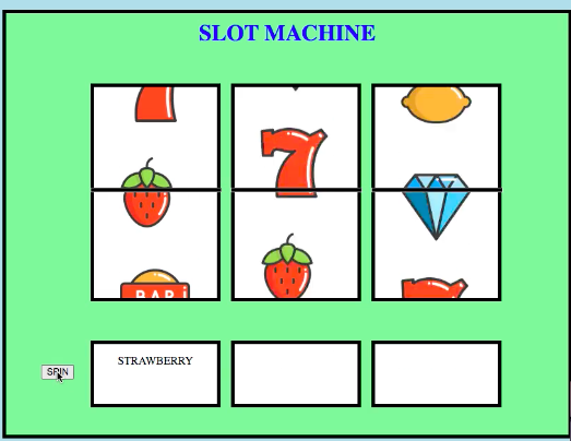 Please create Slot machine using the following | Chegg.com