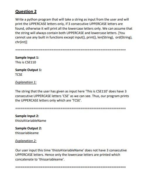Solved Question 1 Write a python program that takes a number | Chegg.com