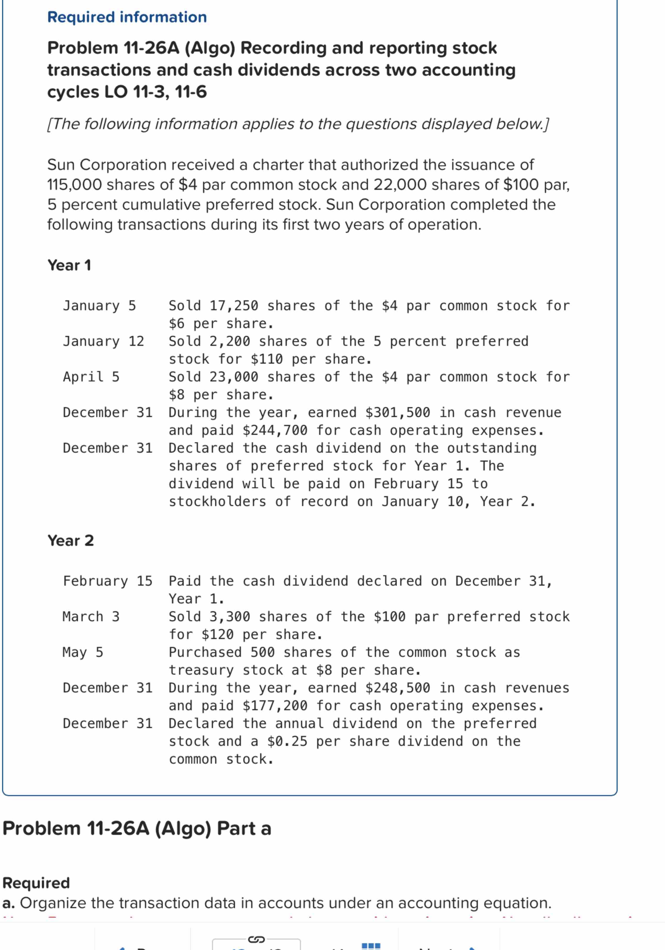 Solved Required informationProblem 11-26A (Algo) ﻿Recording | Chegg.com