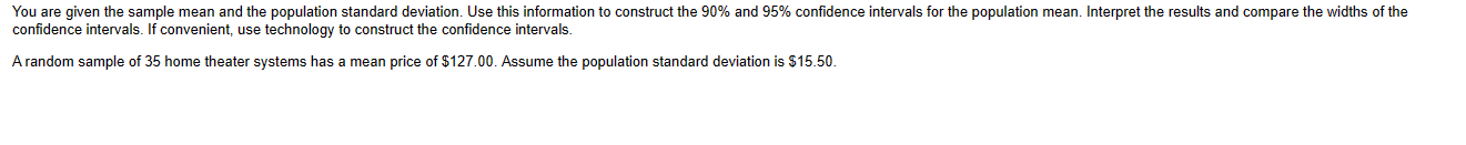 Solved confidence intervals. If convenient, use technology | Chegg.com