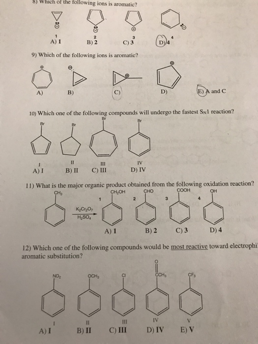 Solved Which of the following ions is aromatic? Which of | Chegg.com