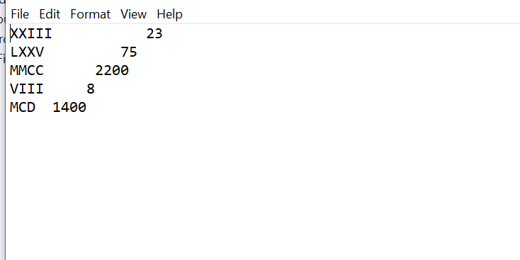 Solved [C++] converting roman numerals to arabic numerals | Chegg.com