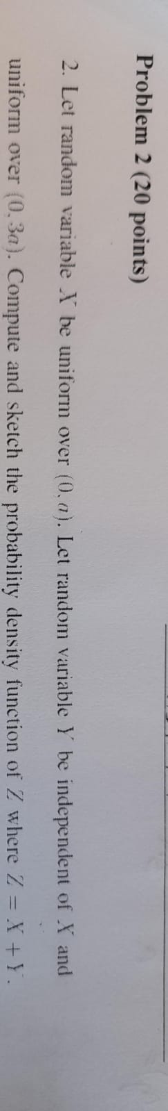 Solved Problem 2 (20 ﻿points)Let random variable x ﻿be | Chegg.com