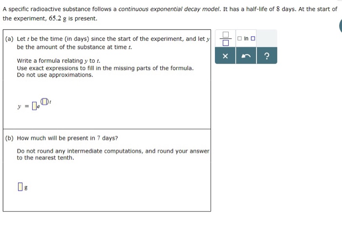 Solved A specific radioactive substance follows a continuous | Chegg.com
