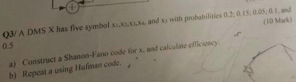 Solved Q3/ A DMS X has five symbol x,X:×1,X, and x, with | Chegg.com
