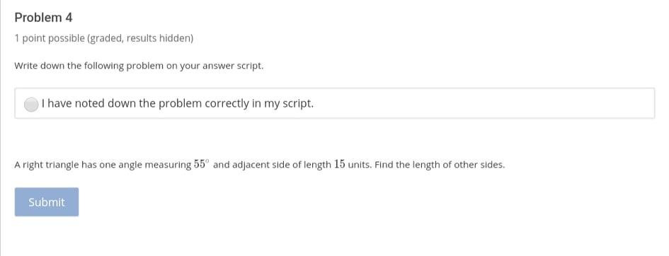 Solved Problem 4 1 point possible (graded, results hidden) | Chegg.com