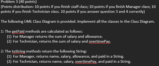 Solved (Points distribution: 10 points if you finish staff | Chegg.com