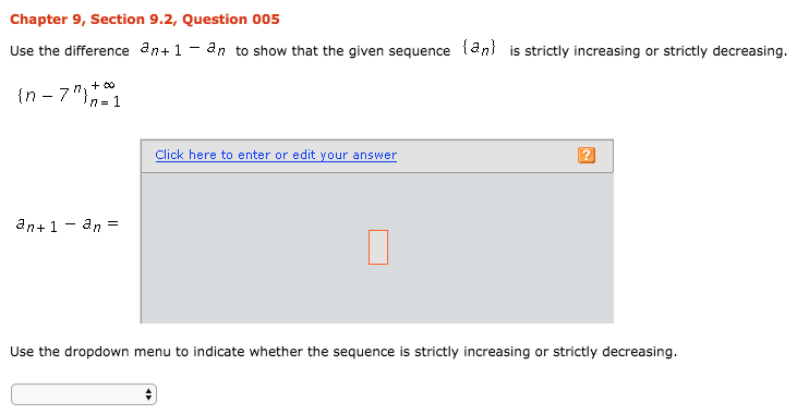 Solved Chapter 9, Section 9.2, Question 005 Use the | Chegg.com