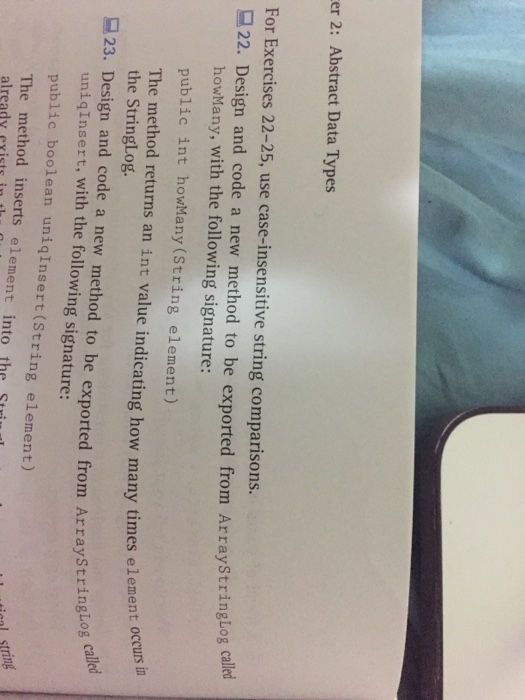 Solved er 2: Abstract Data Types For Exercises 22-25, use | Chegg.com