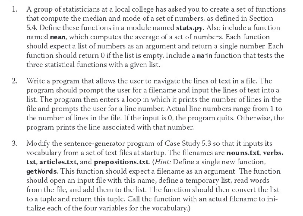 Solved 1. 2. A group of statisticians at a local college has | Chegg.com
