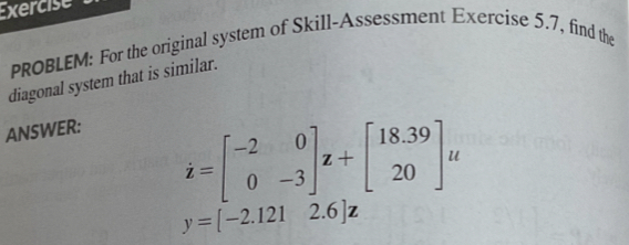 Solved PROBLEM: For the original system of Skill-Assessment | Chegg.com